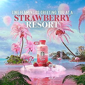 Starbucks Pink Drink, Strawberry Acai with Coconut Milk, 14oz Bottles (12 Pack)