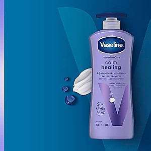 Vaseline Intensive Care Calm Healing Body Lotion 3 count for Dry Skin Made with Ultra-Hydrating Lipids and Lavender Extract to Heal and Restore Dry Skin 20.3 oz