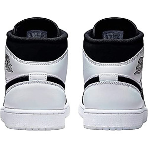 Nike Men's Air Jordan 1 Mid Shoes, White/Black-multi Color, 10