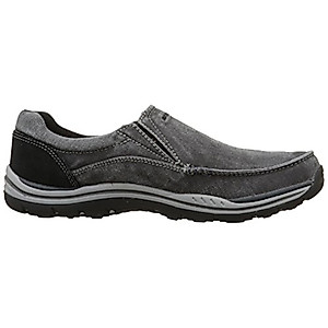 Skechers Men's Expected Avillo Moccasin, Black, 9.5 Medium US