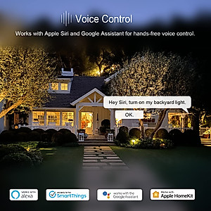 Minoston Outdoor Smart Plug Outlet WiFi Waterproof, Compatible with HomeKit, Works with Apple Home, Siri, Alexa, Google Assistant, Smart Life, Heavy Duty Smart Plug, Only 2.4GHz, Black (MP22WH)