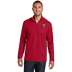 Kappa Alpha Psi Patch Quarter Zip Pullover 4X-Large True Red