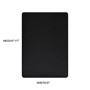 Johnson & Smith Leather Patch - Large 8"x11" Leather Repair Patch - Self Adhesive Leather Repair Patches for Furniture - Couch, Car Seats, Chair Repair with 3M Adhesive - Black Textured