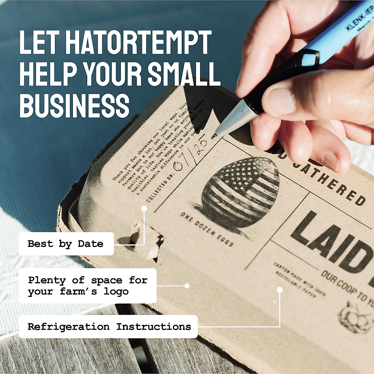 Hatortempt 24 Pack Bulk Egg Cartons, 12 Count Reusable Recycled Paper Pulp Cartons for Small to XL Eggs