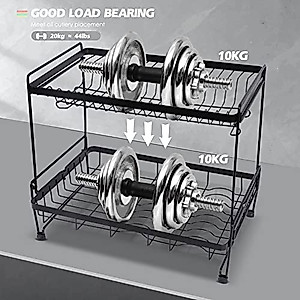 Zvonema Large Dish Drying Rack, 2-Tier Dish Racks for Kitchen Counter, Stainless Steel Dish Drainers with Drainboard & Removable Utensil Holder Cup Holder, Space Saving Dish Rack, Black