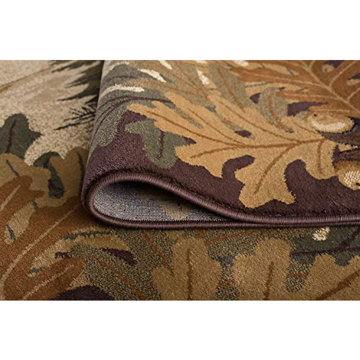 Oak Deer Brown 5x7 Area Rug Cabin for Living Room - Bedroom or DiningRoom - Lodge, Novelty Deer Syle Farmhouse Rugs & Rustic Indoor Carpet