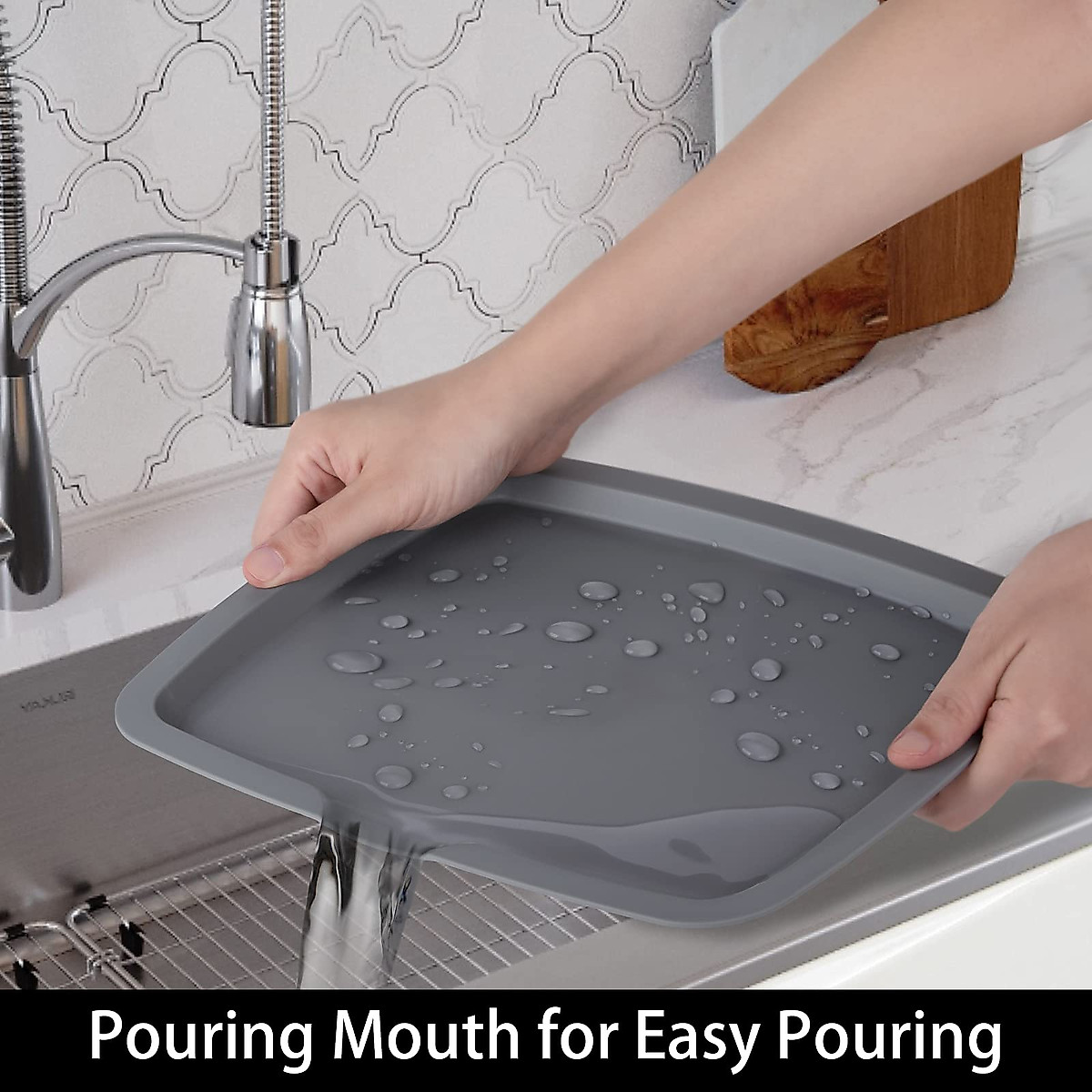 Tiawudi Collapsible Dish Drying Rack with Drainer Board, Foldable Dish Drainer, Portable Dinnerware Organizer for Kitchen & Camper, Space Saving Storage Dish Rack