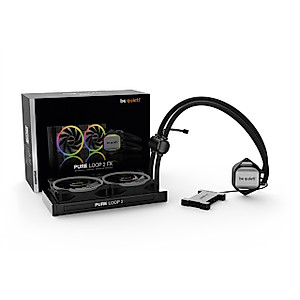 be quiet! Pure Loop 2 FX 240mm, CPU Liquid Cooler for Intel Core i3/i5 or AMD Ryzen 3/5, ARGB LED Illumination, 2X Light Wings PWM high-Speed Fan -BW013 Black