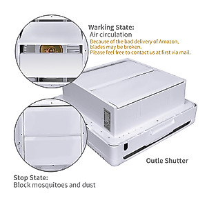 SAILFLO Exhaust Fan 6 Inch Window Exhaust Fan Bathroom Wall-Mounted 176 CFM Reversible Airflow Blades, 6" Diameter Propeller - 10"×10" Panel