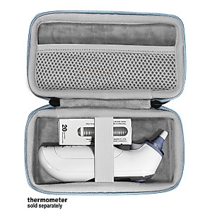 CaseSack Thermometer Case for Ear/Infrared Thermometer Like Braun ThermoScan 7, 7+, 5 IRT6500, 3; iProven, iHealth, MILDSIX, KDT, EasyEast, CandyCare, LAMIG, Hugum, GoodBaby, Famidoc, Anthsania