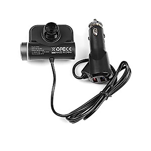 Nulaxy Bluetooth FM Transmitter for Car, Car Bluetooth Adapter W Air Vent Clip, Car Radio Bluetooth Hand-Free Call, QC3.0 Fast Charge, Noise Cancellation with Big Mic & Bass Boost, TF Card/AUX-KM21