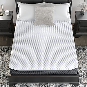 Signature Design by Ashley King Size Chime Elite 14 Inch Plush Green Tea & Charcoal Gel Memory Foam Mattress with Micro Cool Cover