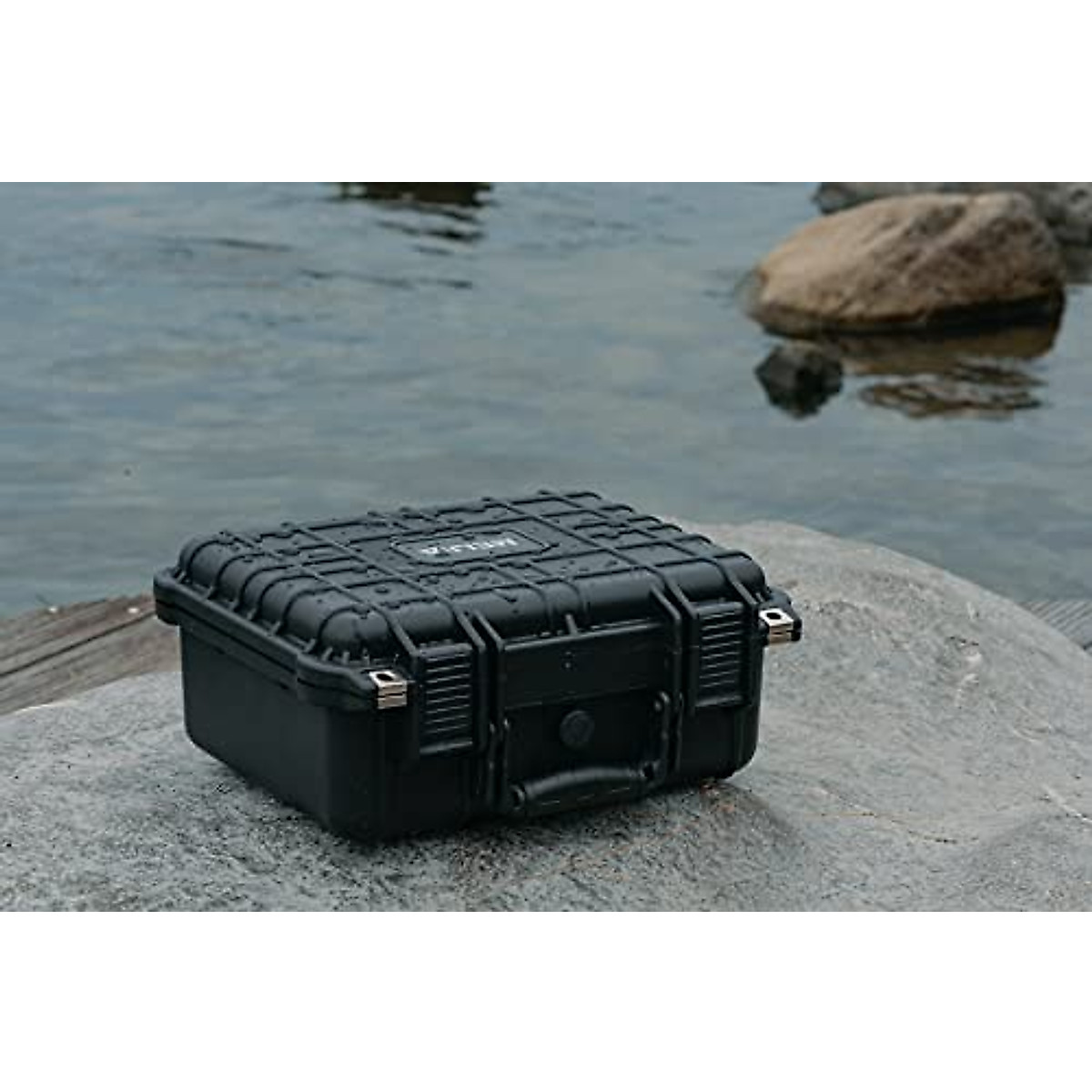 MEIJIA Portable All Weather Waterproof Protective Case,Hard Case,Camera Case With Customized Fit Foam,Fit Use of Drones,Camera,Equipments,Pistols,Elegant Black,13.35 x11.63x5.98inches