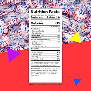 LaetaFood Sugar Free Peppermint Pinwheel Starlight Hard Candy (1 Pound Bag)