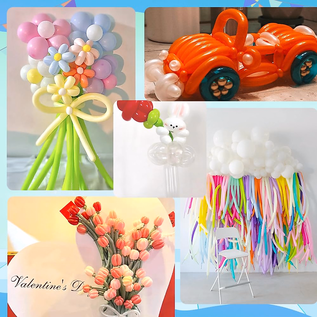 260 Balloons Clear, Long Balloons 100PCS, Animal Balloons, Modeling Balloons Transparent, Long Skinny Balloons, Kids Party Favors for Birthday Party Wedding Graduation Christmas Decoration