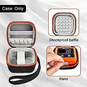 ANKHOH Case Compatible with Klein Tools 935DAG Digital Electronic Level and Angle Gauge, Finder Protractors Carrying Storage Holder Bag Fits for Degree Ranges Measures Batteries (Box Only), Orange