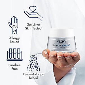 Vichy LiftActiv Supreme Anti Aging Face Moisturizer, Anti Wrinkle Cream, Firming and Hydrating Cream to Smoothe Skin, Day Cream Suitable for Sensitive Skin , 1.69 Fl Oz (Pack of 1)