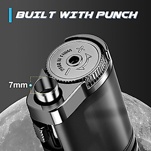 LcFun Butane Lighter 1 Pack Triple Jet Flame Torch Lighters Butane Refillable Gas Lighter Adjustable Windproof Pocket Lighter with Gift Box for Men and Women-Butane Not Included (1 Pack Black)