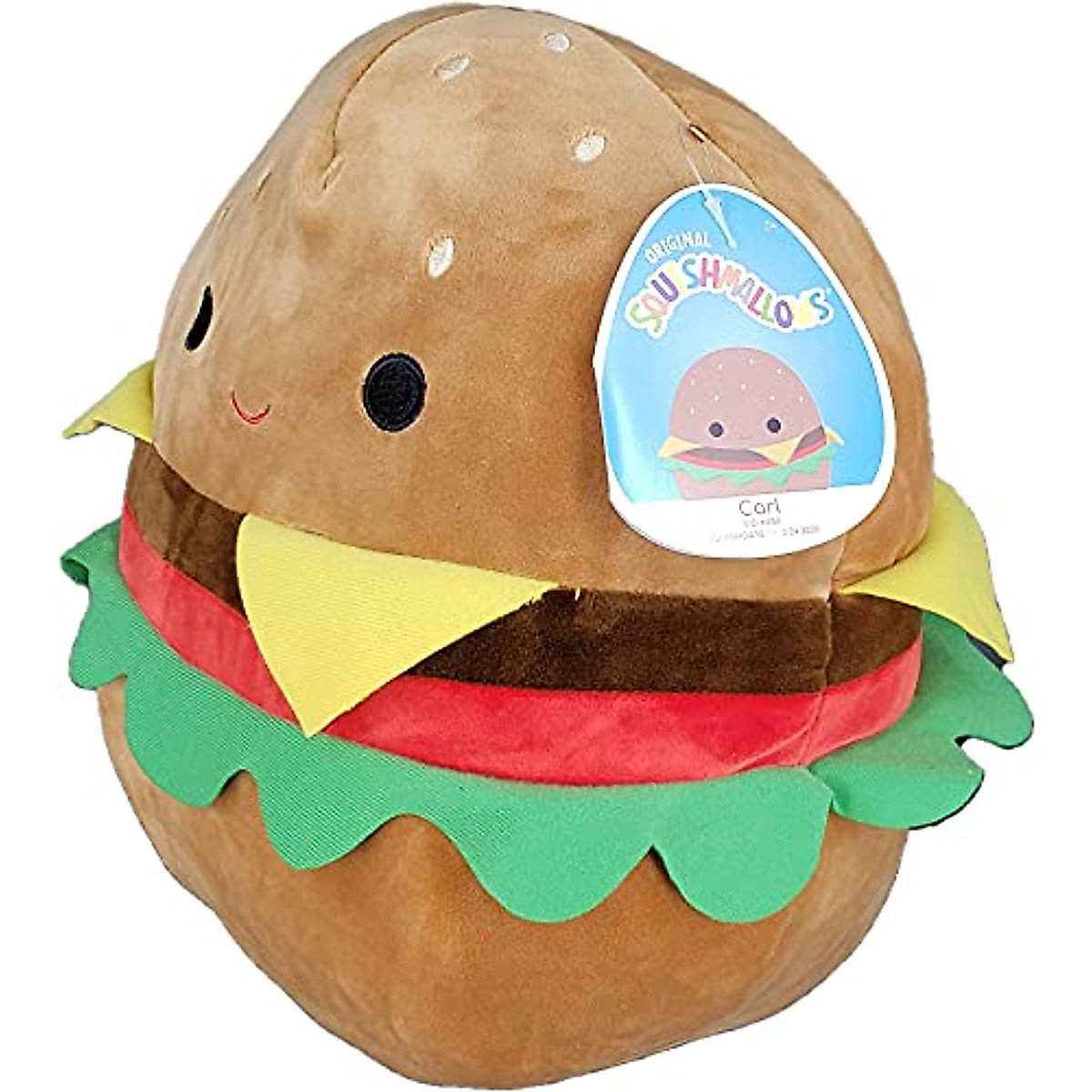 SQUISHMALLOW KellyToys - 8 Inch (20cm) - Carl The Cheeseburger - Super Soft Plush Toy Animal Pillow Pal Buddy Stuffed Animal Birthday Gift
