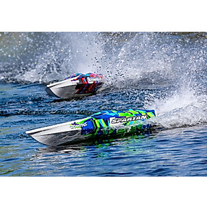 Traxxas 57076-4 - Spartan Brushless Race Boat w/Velineon VXL-6s, RTR, Pink