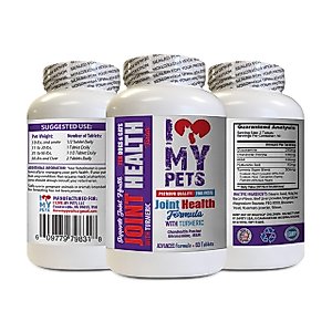 Hip and Joint Supplements - Pets Joint Health with Turmeric - Premium Ingredients - Healthy - Dog Turmeric glucosamine - 1 Bottle (60 Treats)