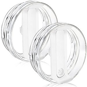 Mojoker 2 Pcs White Skinny Tumbler Lid Replacement, 40 OZ Tumbler Lid Compatible for Stanley, Spill Proof Splash Resistant Tumbler Covers Fit for Stanley Tumbler and More Coffee Mugs