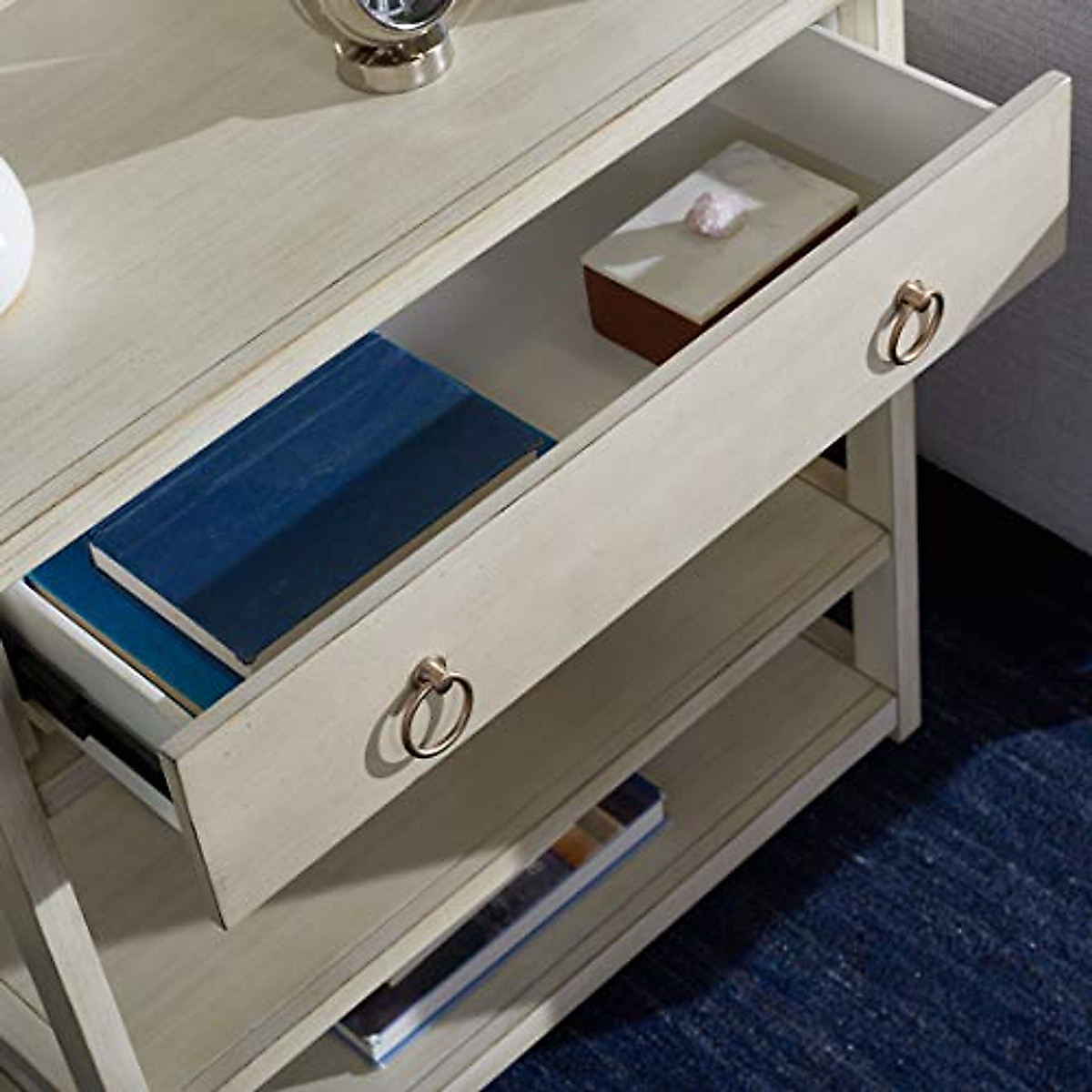 Safavieh Home Collection Johni Antique White and Gold 5-Shelf Storage Etagere