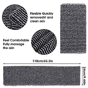 Sibba 1 Piece Exfoliating Body Scrubber Shower Wash Black Cloths Loofah Net Back Bath Exfoliator Washer Towel Skin Care Tool Scrub Face Washcloths Men Women