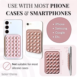 SuckerCharms Removable and Reusable Suction Cup Phone Mount/Patent Pending (Butter Rum)