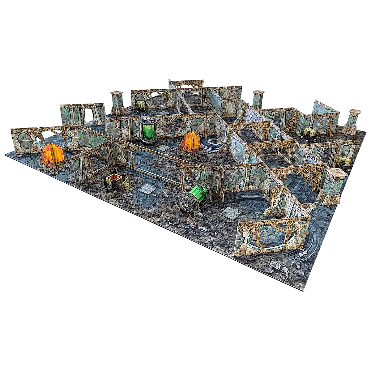 Battle Systems - Modular Tabletop 3D Gaming Sci-Fi Terrain - Perfect for 28mm-35mm Miniatures and Figures - No Painting Required - Science Fiction Aliens 40K Wargame - (Alien Catacombs)