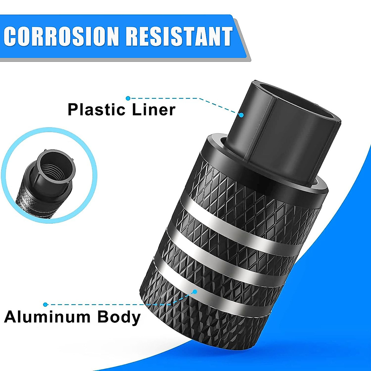 Black Tire Valve Stem Covers Metal Tire Air Caps with Plastic Liner American Flag Tire Stem Valve Caps, Corrosion Resistant, Universal for Car Truck Motorcycle Bike (4 Pack)