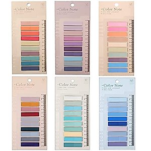1200-Piece Sticky Tabs Book Tabs - 60 Different Colors Writable Morandi Sticky Tabs, Repositionable Color Page Markers - Translucent Sticky Note Tabs, Post Stick It Tabs, Annotation Tabs, Index Tabs