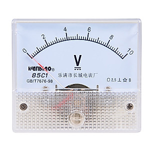 uxcell DC 0-10V Analog Panel Voltage Gauge Volt Meter 85C1 1.5% Error Margin