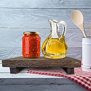 Lyfe Simple Wood Riser for Decor - Rustic Pedestal Stand - Handmade Small Wood Tray - Soap Tray for Kitchen Sink, Dish Soap Tray, Wood Tray for Bathroom, Wooden Stand for Display (Brown, 12 x 7 Inch)