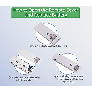 HUIYEETEX 15 Channel Blind Controller - DC2702 Wireless Control for Motorized Roller Shades, RF 433.92 Wall Control Emitter