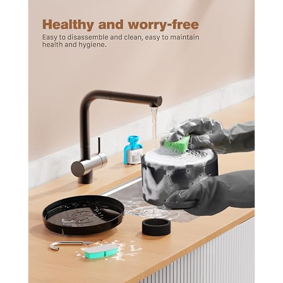 Cat Water Fountain: 108oz/3.2L Cat Fountain Super Silent Pet Water Fountain - Water Fountains for Cats Indoor - Faucet Cat Fountain - Quiet Water Pump - Suitable for Cats and Dogs - BEMOONY