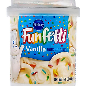 Funfetti Bundle, Includes 1 of each: Oreo Vanilla Cake Mix and Vanilla Frosting with By The Cup Spatula Knife