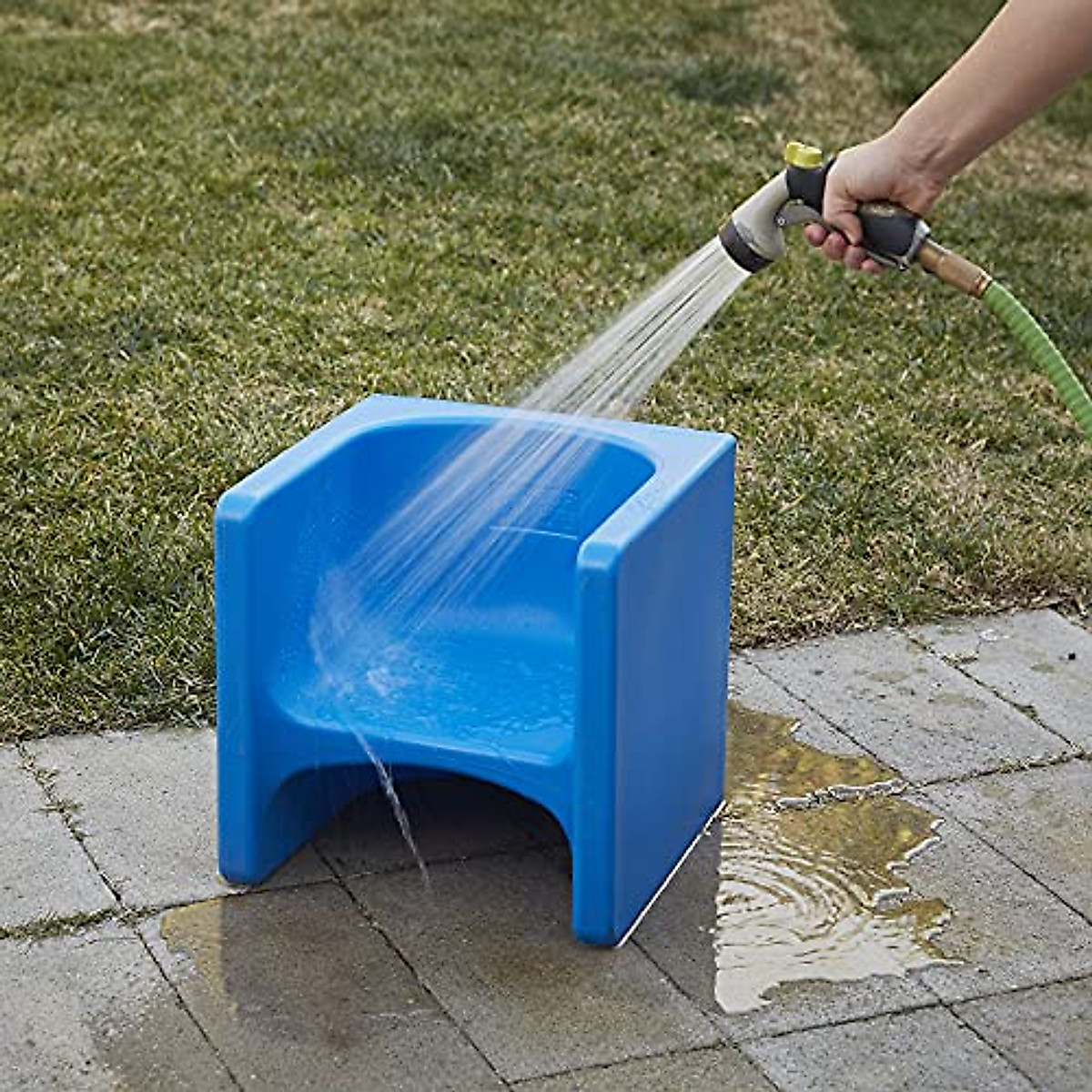 ECR4Kids Tri-Me 3-In-1 Cube Chair, Kids Furniture, Blue