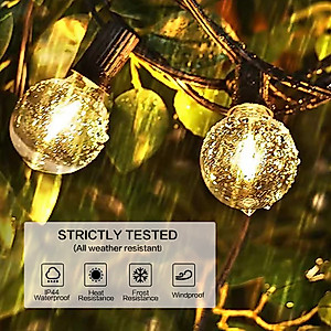 CHYSUPER G40 Replacement Bulbs, 25 Pack Clear Globe G40 Led Bulbs for Outdoor String Lights, G40 Bulbs E12 Candelabra Base fit Patio Porch Party Cafe Bistro Decor - Warm White