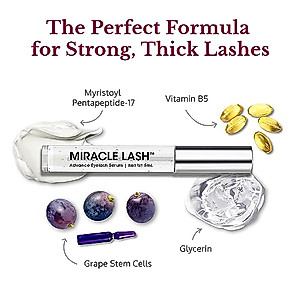 5th & Glow Miracle Lash Enhancing Serum, Eyelash Serum to Nourish, Hydrate, and Protect Eyelashes, Promotes Lash Growth