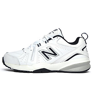 New Balance Men's 608 V5 Casual Comfort Cross Trainer, White/Navy, 10, MX608WN5