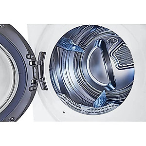 LG WKEX200H Single Unit Washtower With Center Control 4.5 Cu.Ft. Front Load Washer & 7.4 Cu.Ft. Electric Dryer (White)