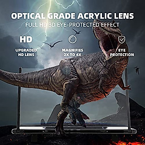 Screen Magnifier for Cell Phone, 16" Phone Magnifying Screen 2023 Upgraded HD 3D Phone Screen Amplifier Phone Stand with Screen Enlarger Compatible with All Smartphones for Movies Videos Gaming