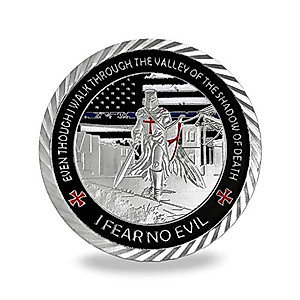 Thin Blue Line Lives Matter Police Officer Law Enforcement 3D Challenge Coin