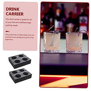 SWOOMEY Cup Holders for Drinks to go Cup Holders Drink Carry Holder take Drink Tray Drink Carrier Takeout 4-Cup Tray Milk Tea Coffee Tray Takeaway Cup epe Foam Composite Pearl Cotton