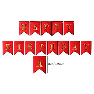 Happy Birthday Banner Decoration Red Birthday Party Decoration Banner Premium Party Supplies
