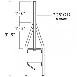 Rohn 25G 50' Tower with Hinged Base (Fold Over Base)
