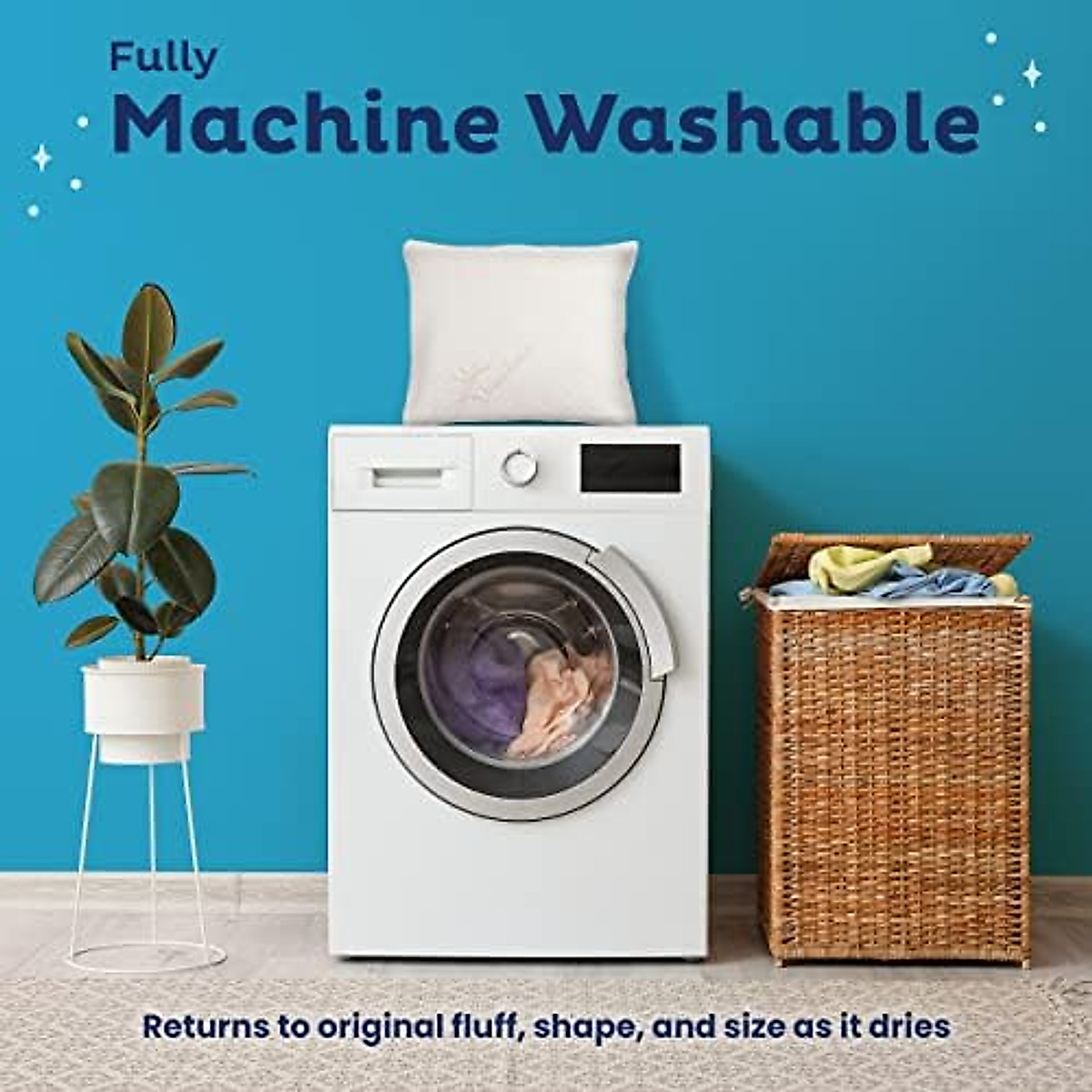 Snuggle-Pedic Toddler Pillow for Travel & Camping - USA Made Shredded Memory Foam Pillows w/Cooling Cover - Kids Pillow