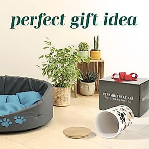 Greenline Goods Premium Dog Treat Ceramic Canister Set – Pug Airtight Canister for Fresh Treats, Ceramic Jar & Containers with Lids, Farmhouse Canisters, Ideal Kitchen Canisters for Countertop