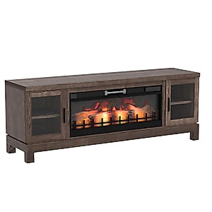 Berkeley 76-in Infrared Electric Fireplace TV Stand in Spanish Gray - 42MM6018-I614